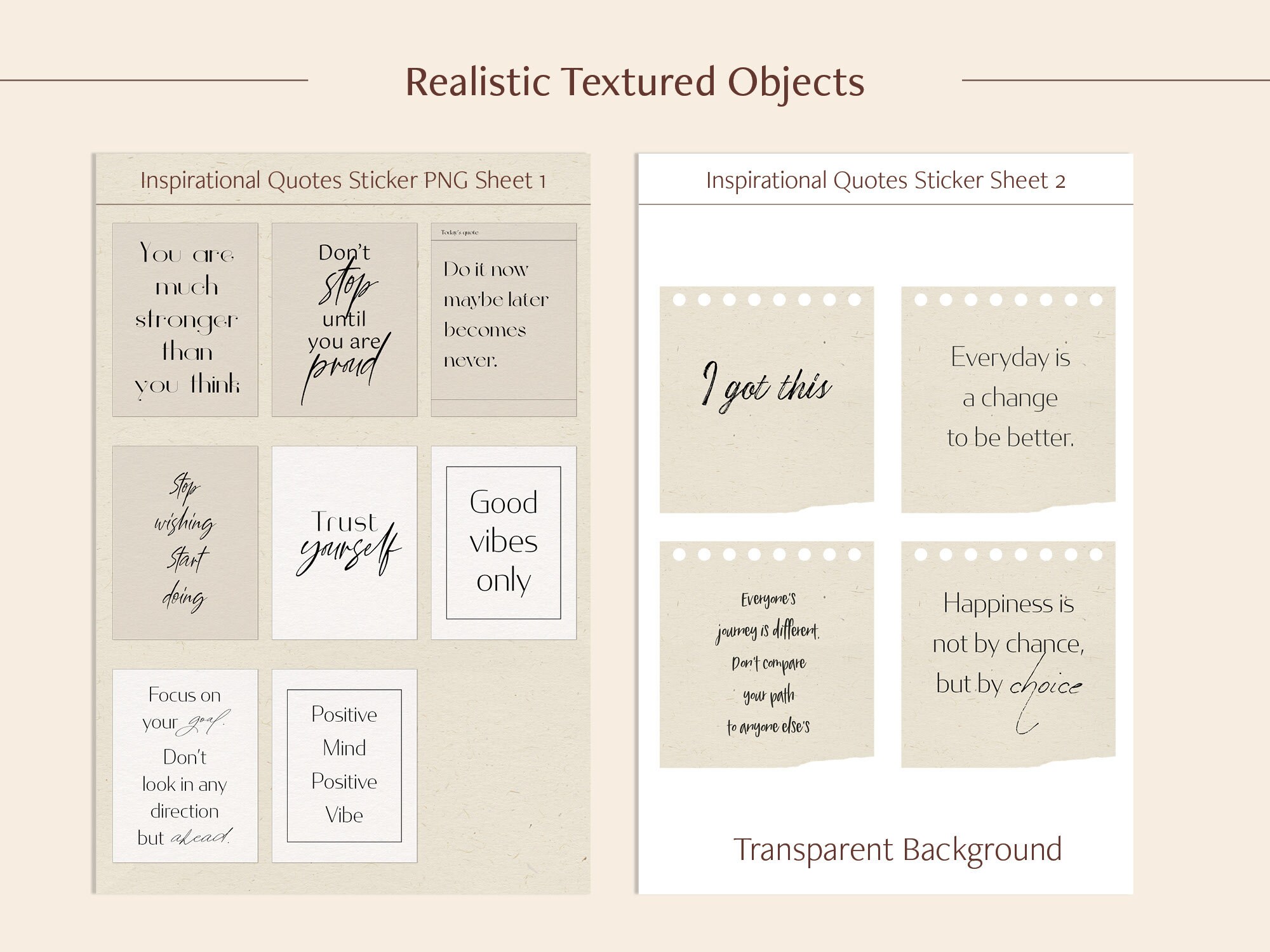 Motivational Quotes Digital Stickers Pack Inspirational Quotes - Etsy