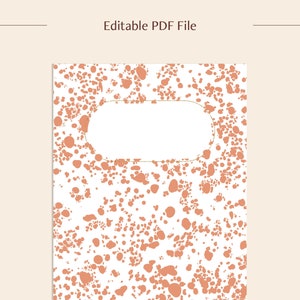 Binder Cover Printable PDF Set of 6 Editable Journal Cover Digital ...