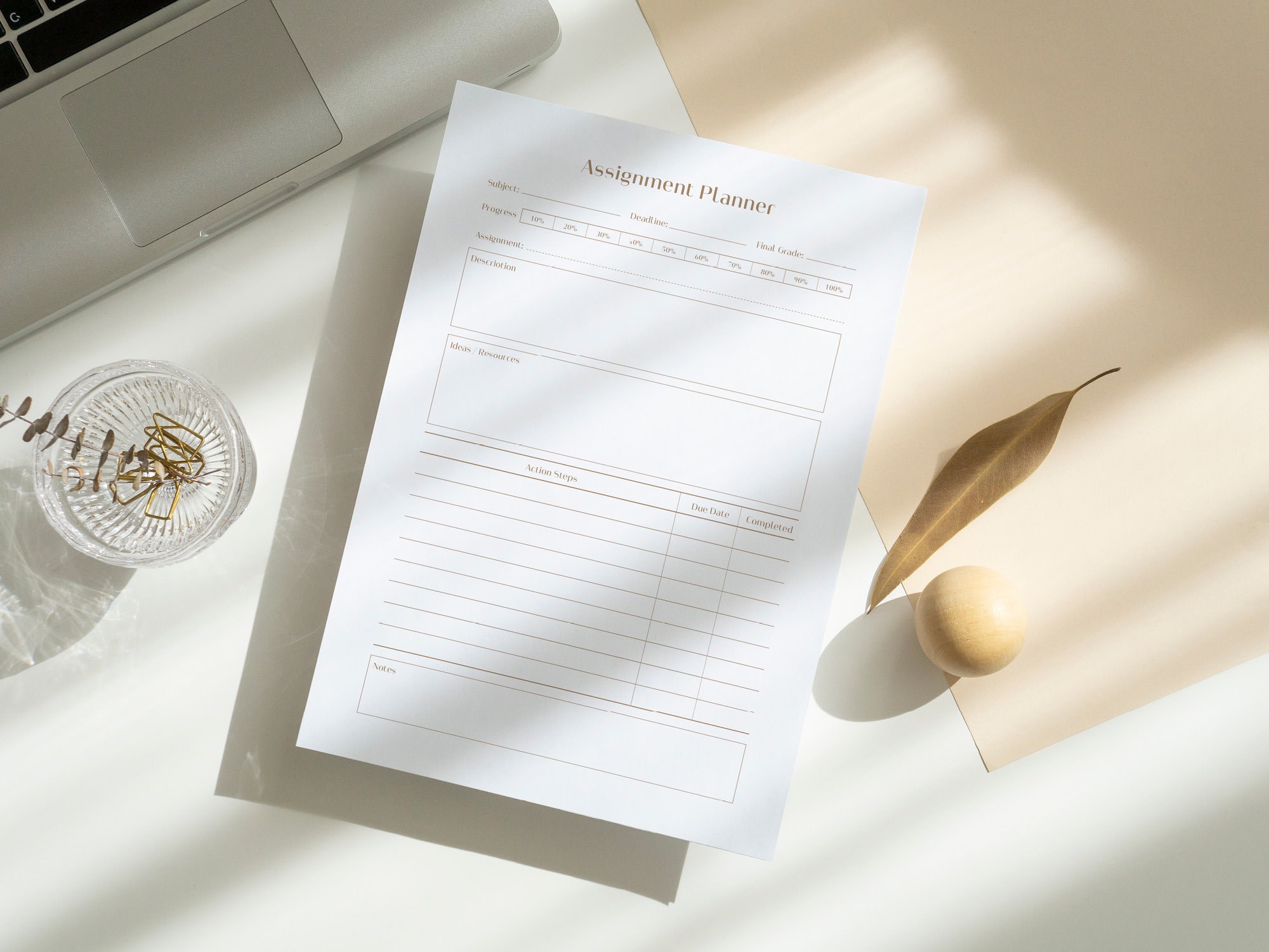 Assignment Tracker Template PDF, Aesthetic Assignment Planner Printable ...