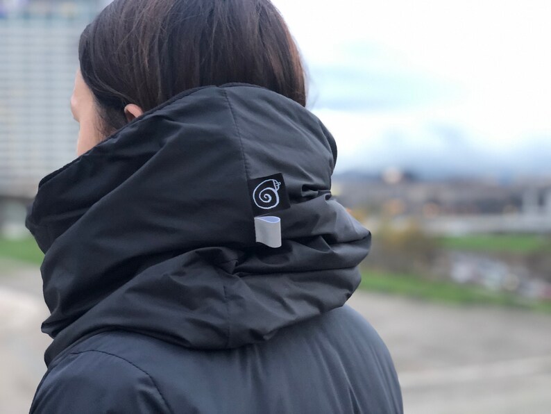 Black Infinity Scarf Snood Waterproof Windproof Cowl Rain - Etsy