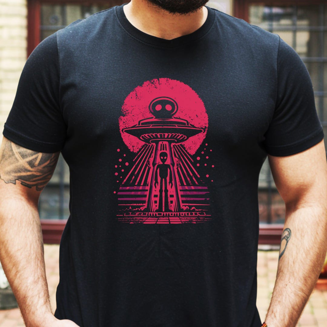 Retro Alien Abduction Unisex Jersey Short Sleeve T-shirt - Etsy