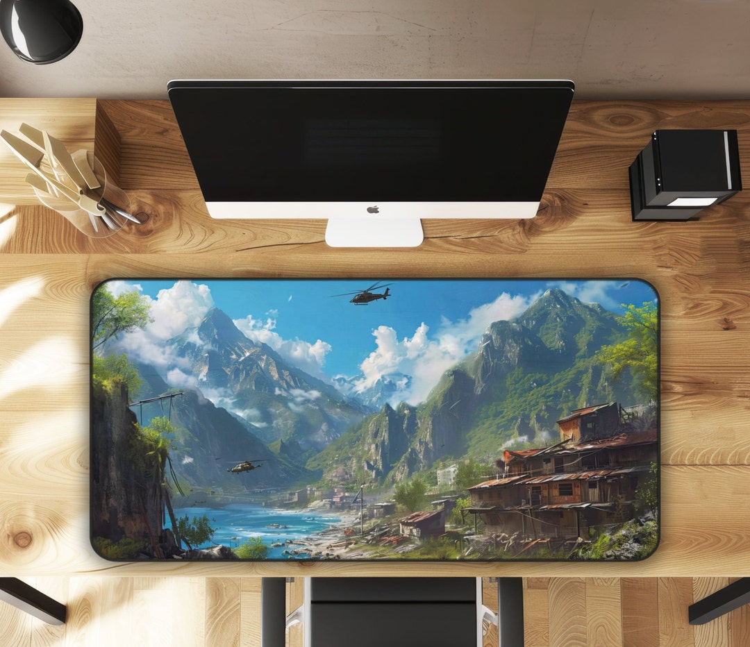 Counter Military Helicopters in the Mountains Large Gaming Mouse Pad ...