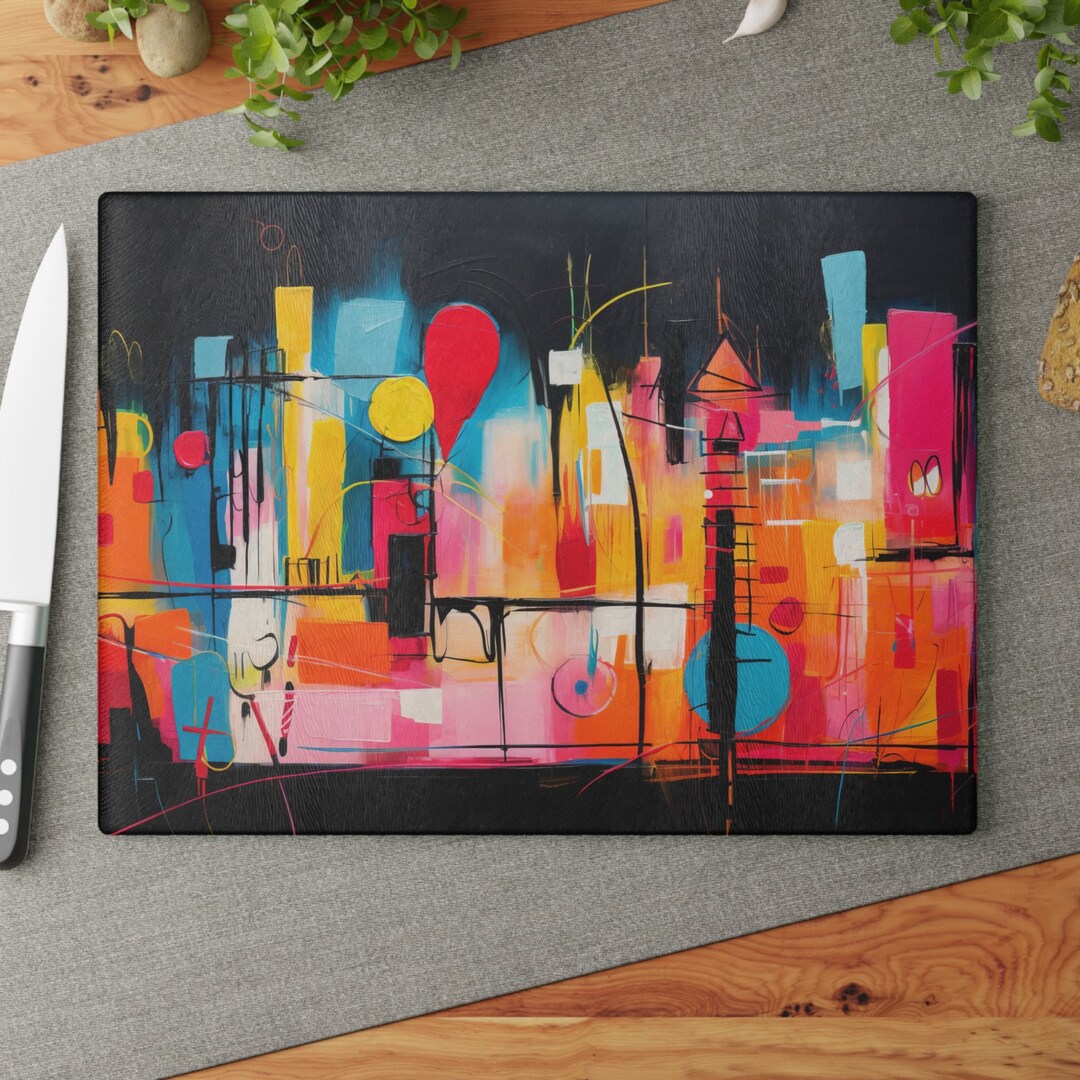 Futuristic Miami Skyline: Abstract Expressionism Bursting With Vibrant ...