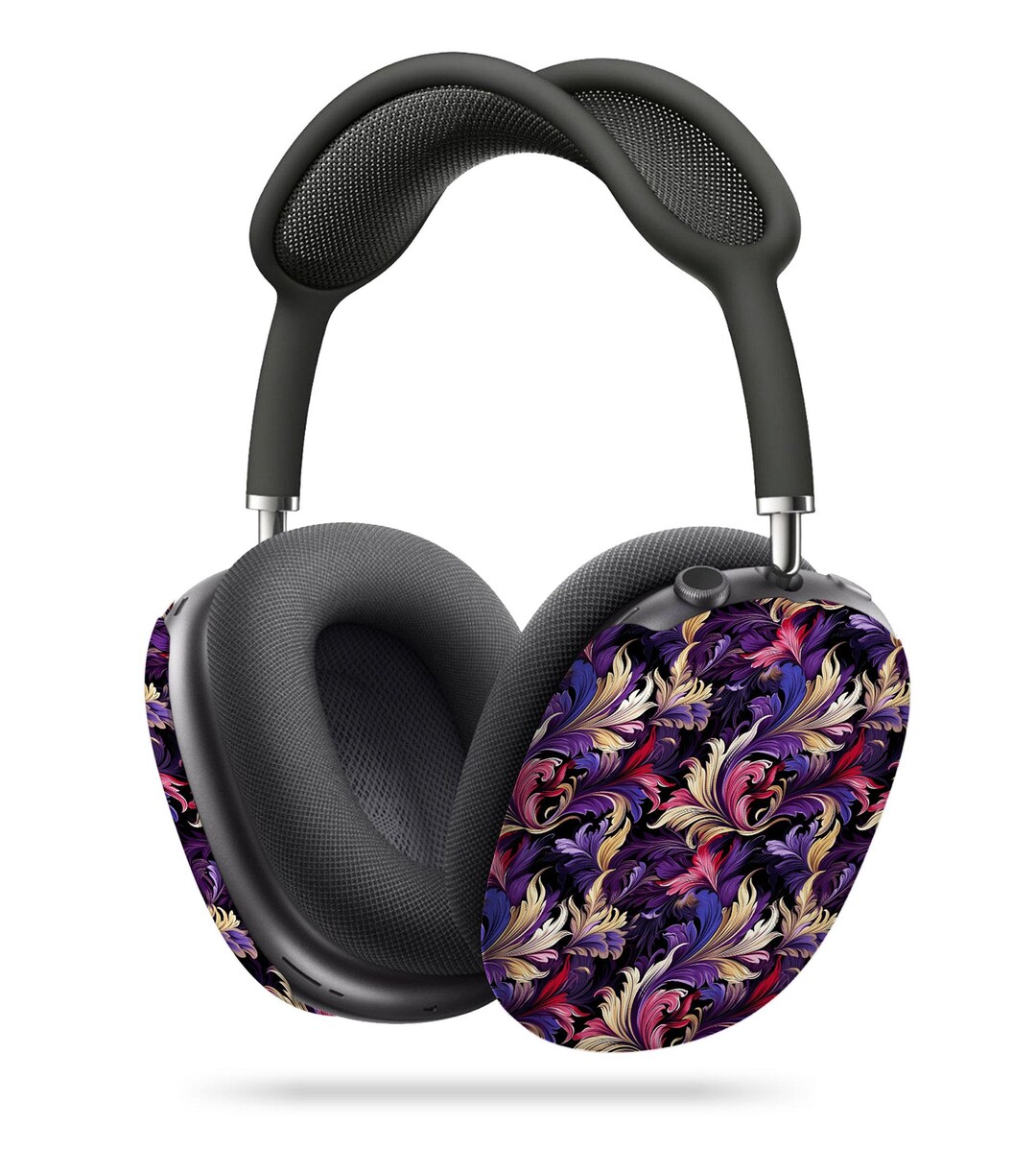 Purple, Gold & Pink Floral Swirls of Foliage AirPod Max Case Protective ...