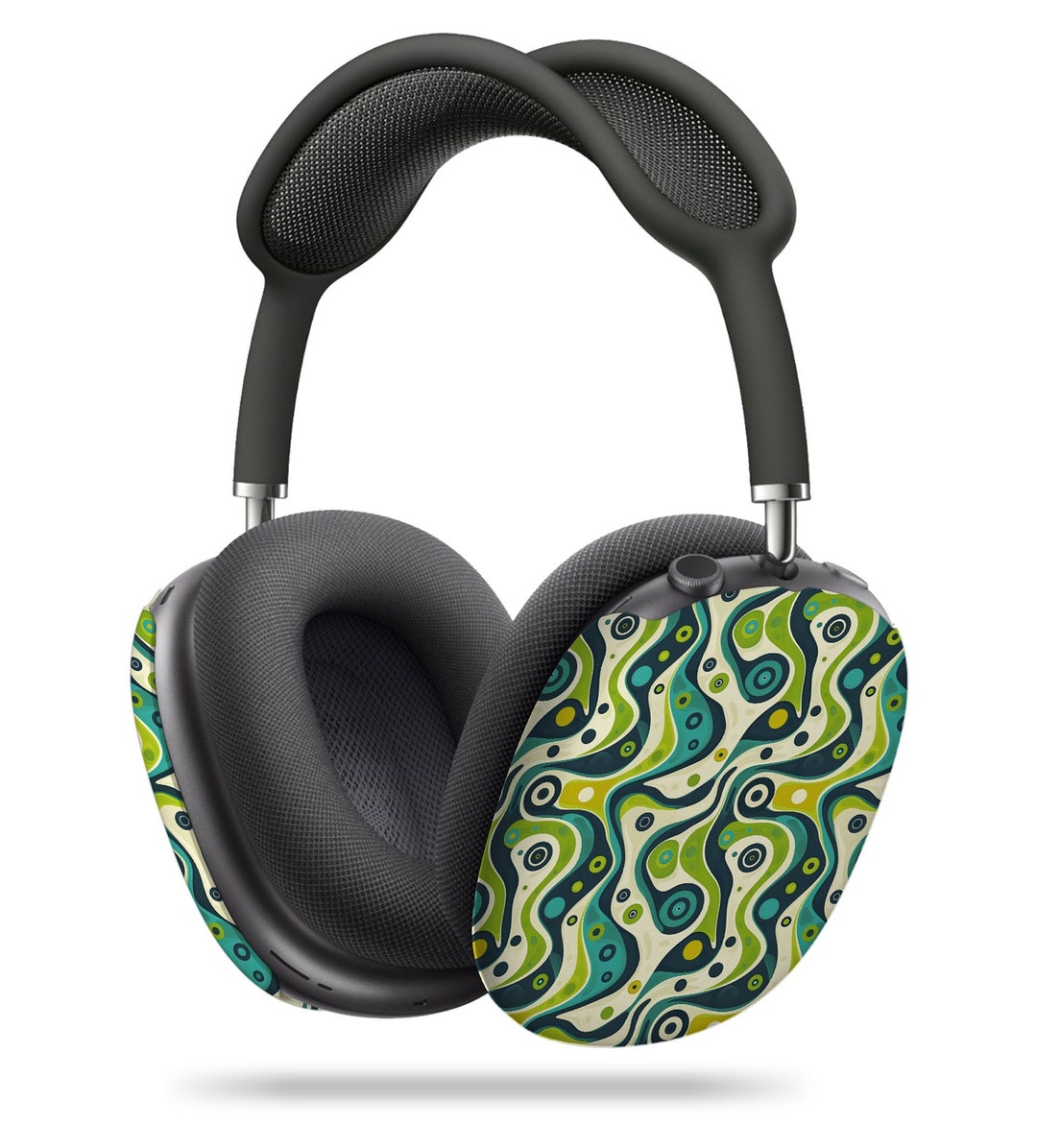 Groovy Retro Greens and Blues Abstract Waves AirPod Max Case Protective ...