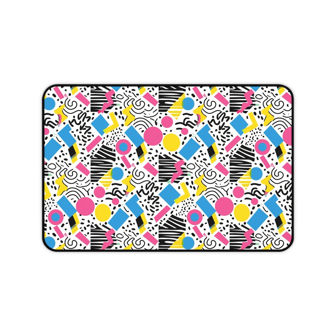 Retro Vibes in Colorful 80s Memphis Style Geometric Pattern Gaming ...