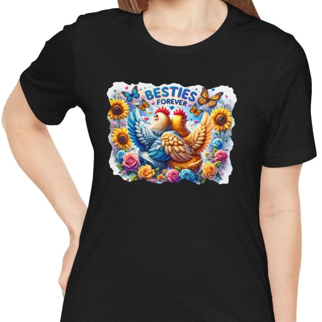 Besties Forever Chickens Best Friends Affirmation Quote Classic Unisex ...