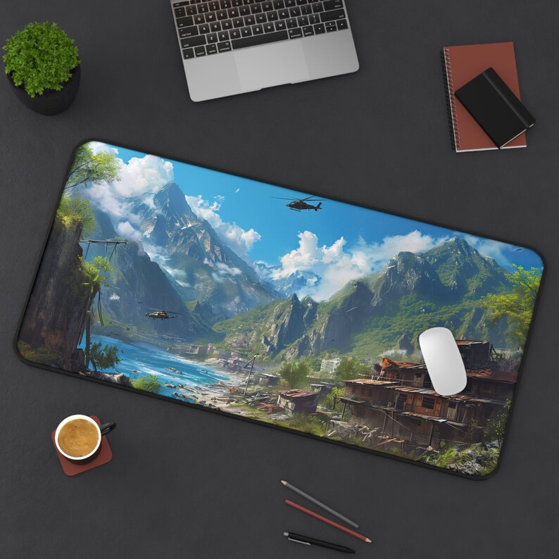 Counter Military Helicopters in the Mountains Large Gaming Mouse Pad ...