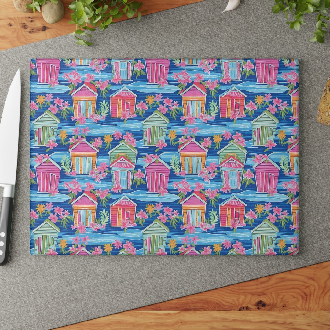 Seaside Serenade: Watercolor Beach Houses Amidst Blooming Florals ...