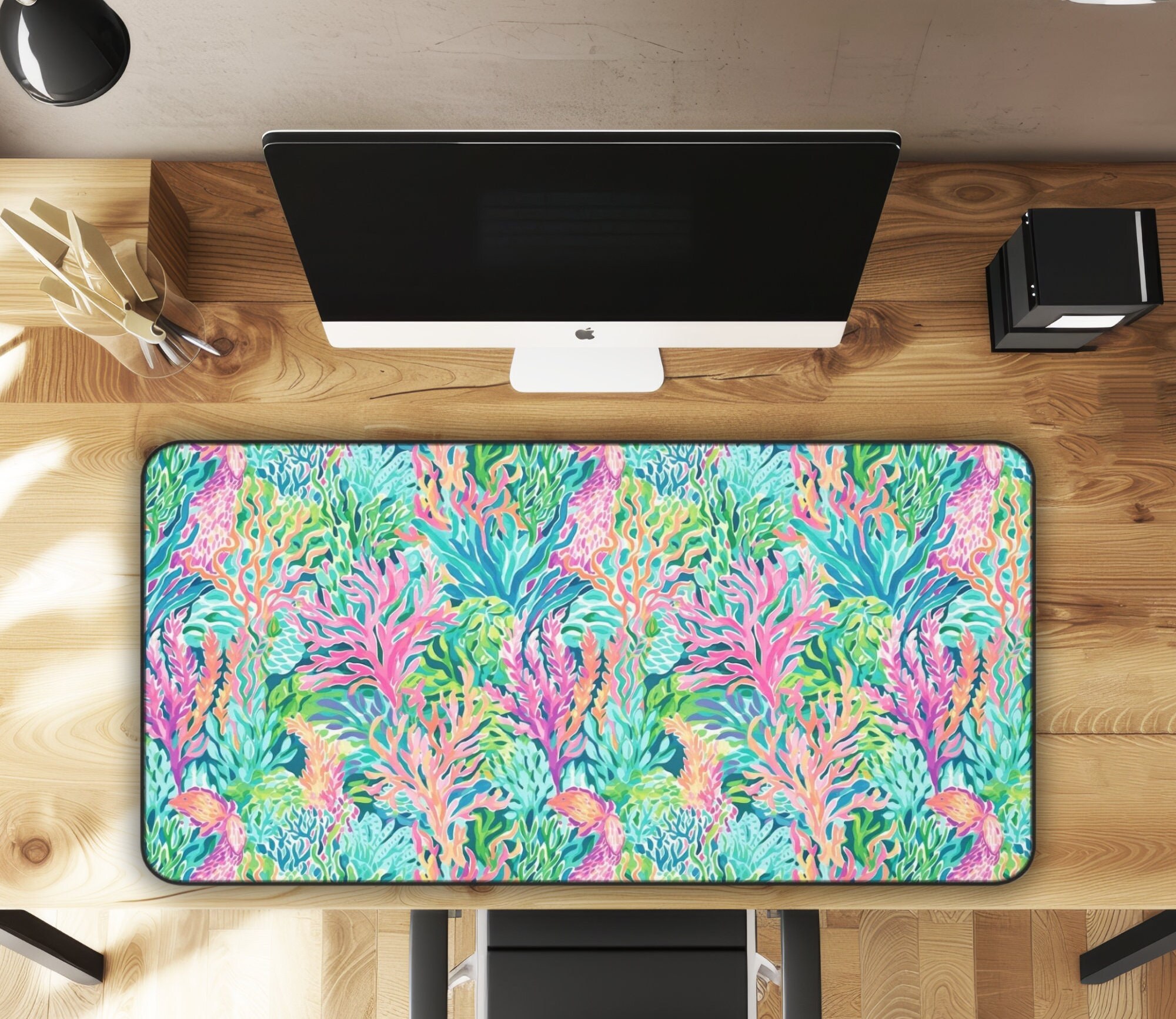 Submerged Spectrum: Vibrant Watercolor Depiction of Underwater Coral ...