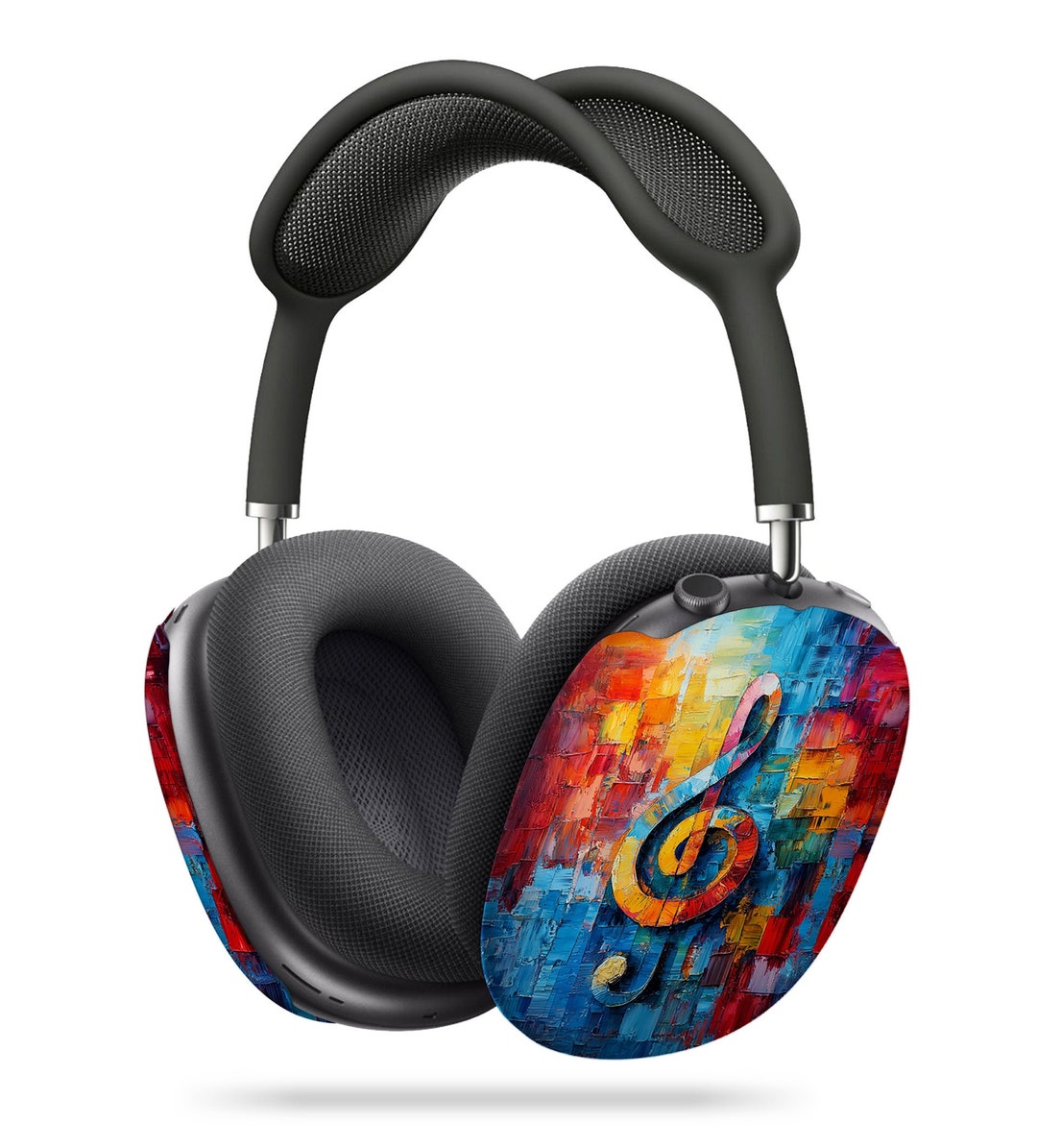Vivid Symphony Bold Colorful Treble Clef Abstract Painting AirPod Max ...