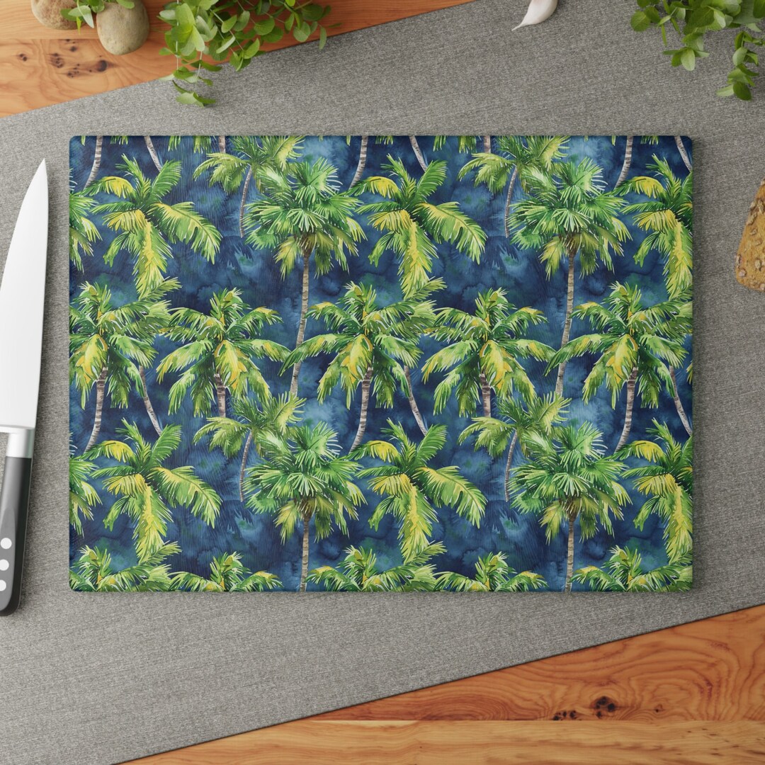 Tropical Palm Trees Cutting Board 2 Sizes - Etsy