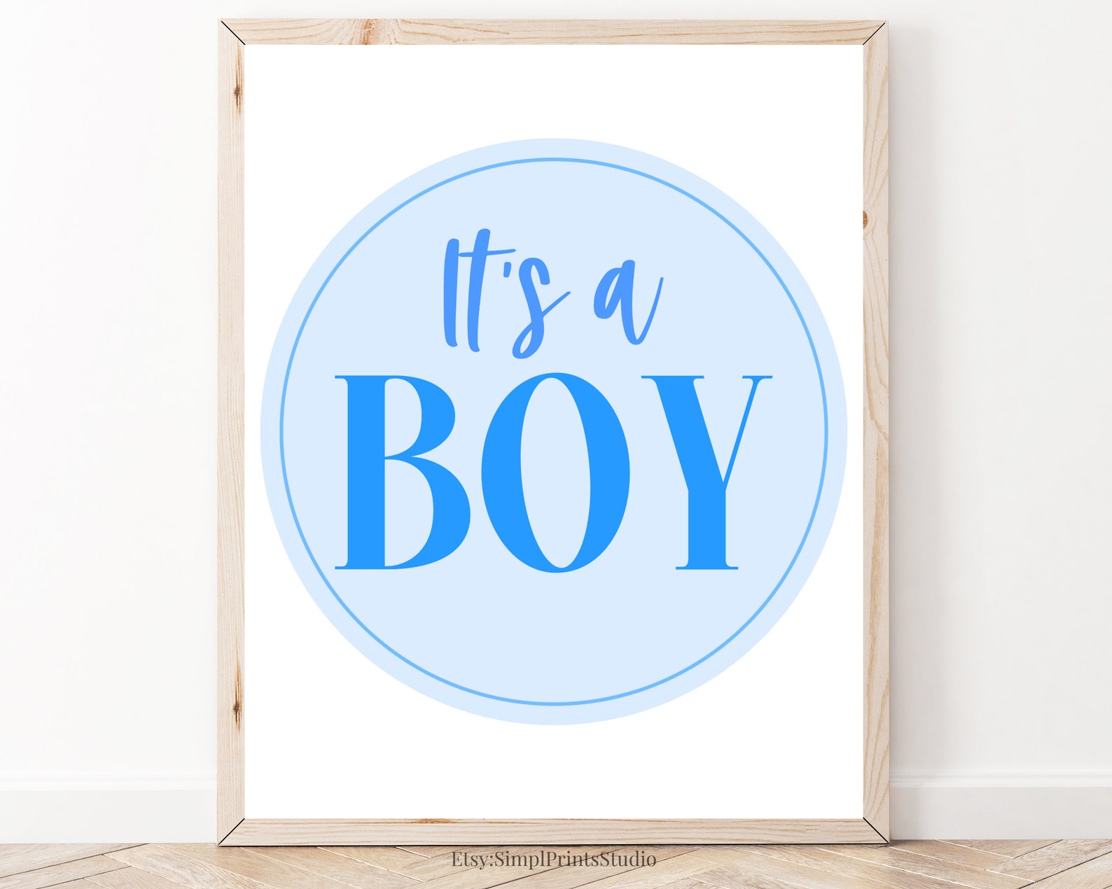 It's A Boy Printable Blue Sign Its A Boy Printable Its A | Etsy India