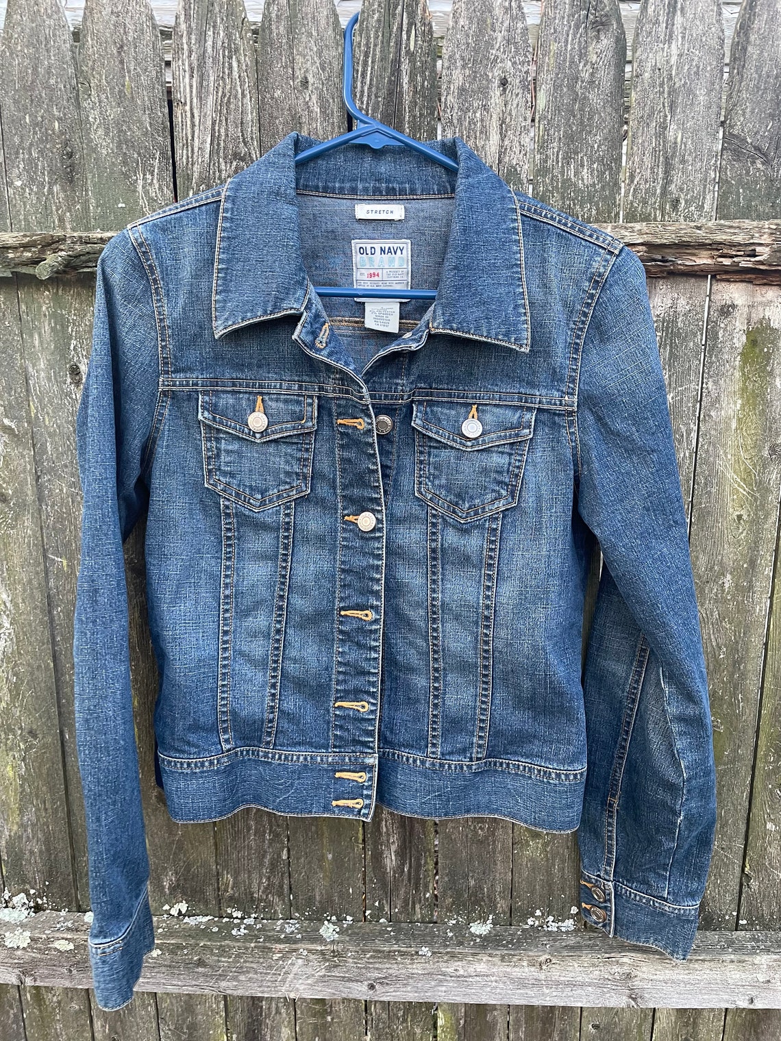 Floral Hand Embroidered Denim Jacket Sz - Etsy