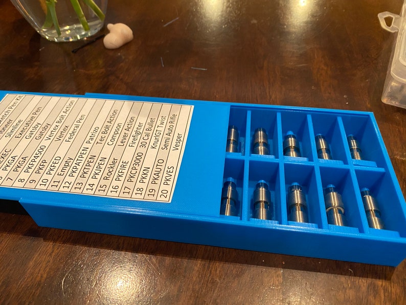 Compartment Slide Box Small pen Bushing Holder - Etsy