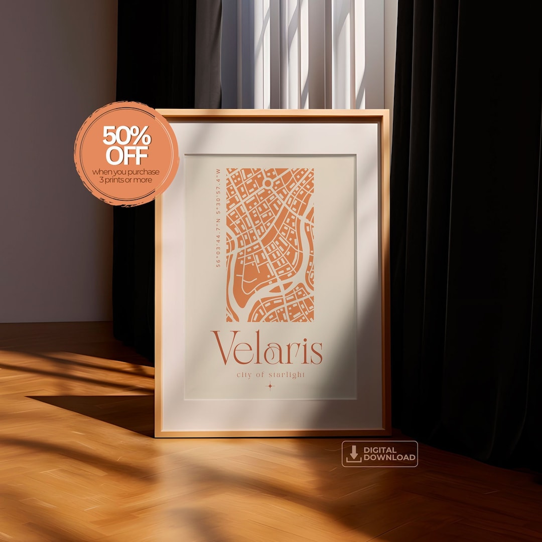 Velaris City Map, Acotar, Digital Download, Sarah J Maas Inspired, Art ...