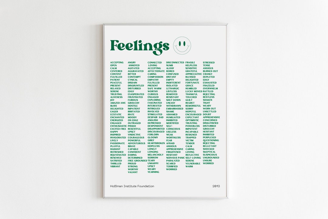 Retro Feelings Poster, Gradient Poster, Digital Download, Affirmation ...