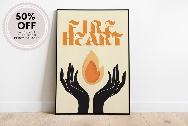 Fireheart Tog Sarah J Maas Inspired Art Print Bookish - Etsy