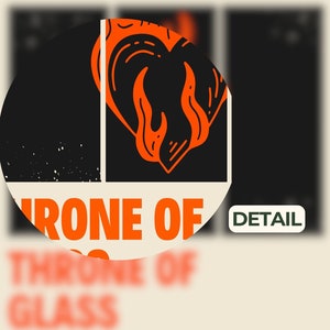 Throne of Glass Print, Fireheart, Tog, Sarah J Maas Inspired, Art Print ...