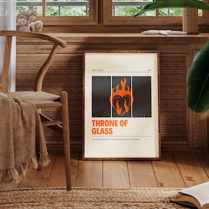 Throne of Glass Print, Fireheart, Tog, Sarah J Maas Inspired, Art Print ...