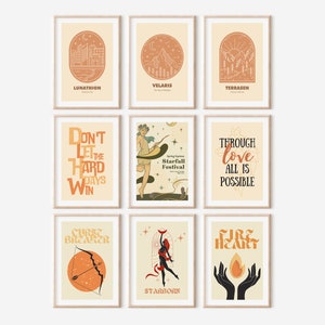 Fireheart Tog Sarah J Maas Inspired Art Print Bookish - Etsy