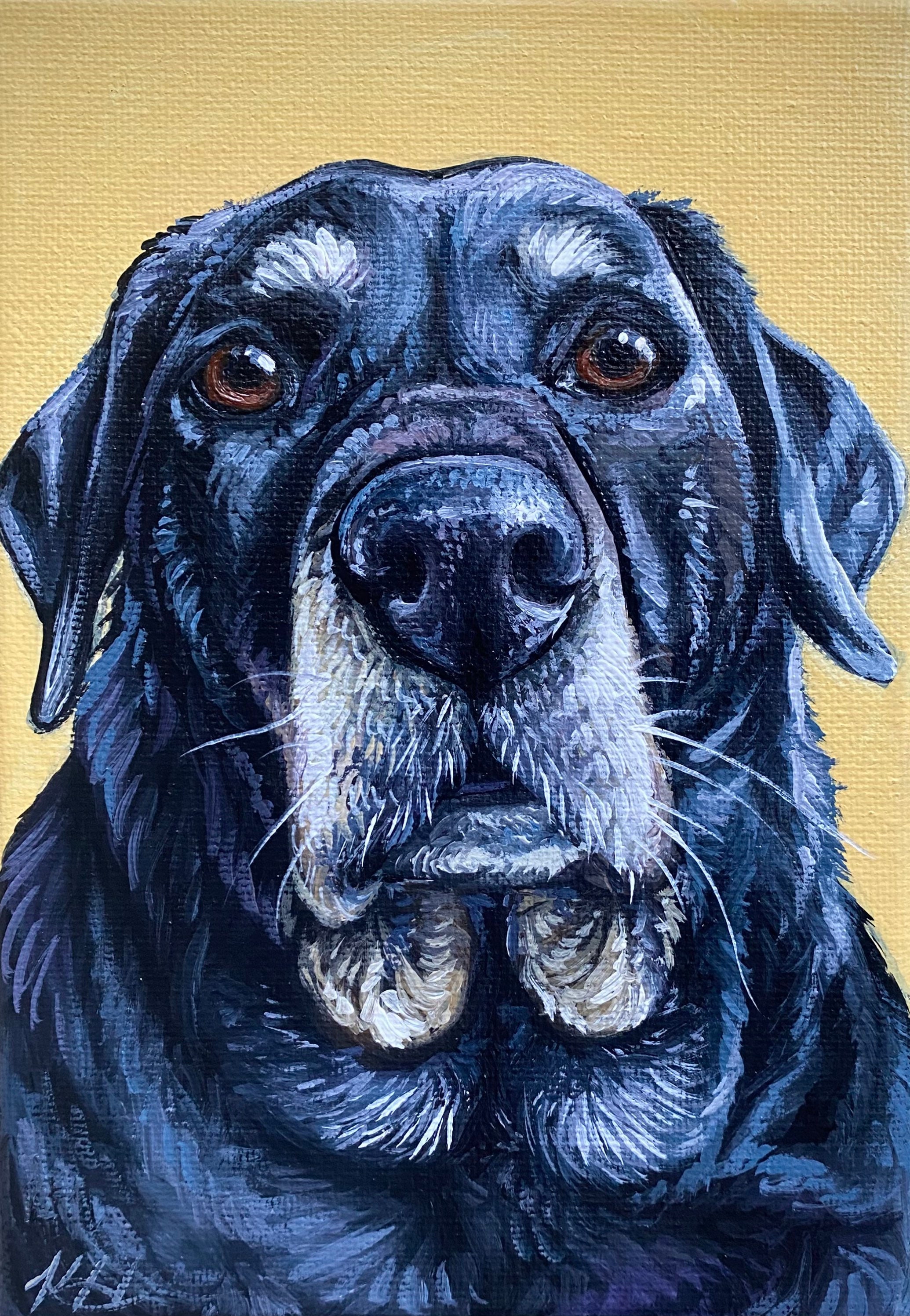 Custom Two Dog Portrait Multi Pet Painting Hand Painted From | Etsy