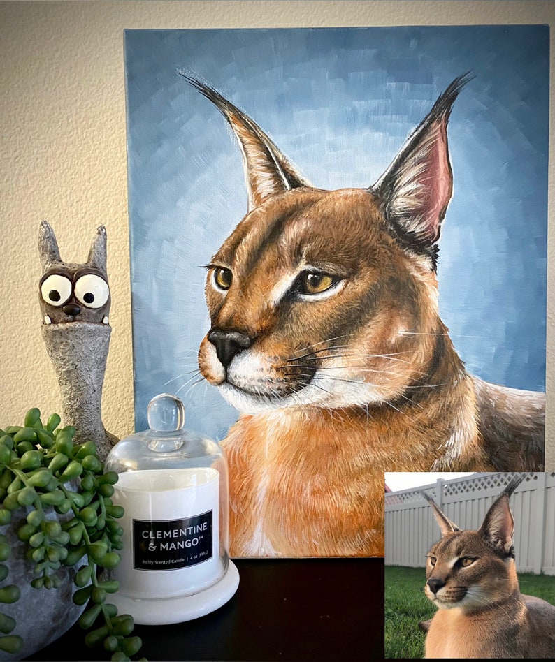 Custom Pet Portrait Painting Pet Painting Hand Painted From - Etsy