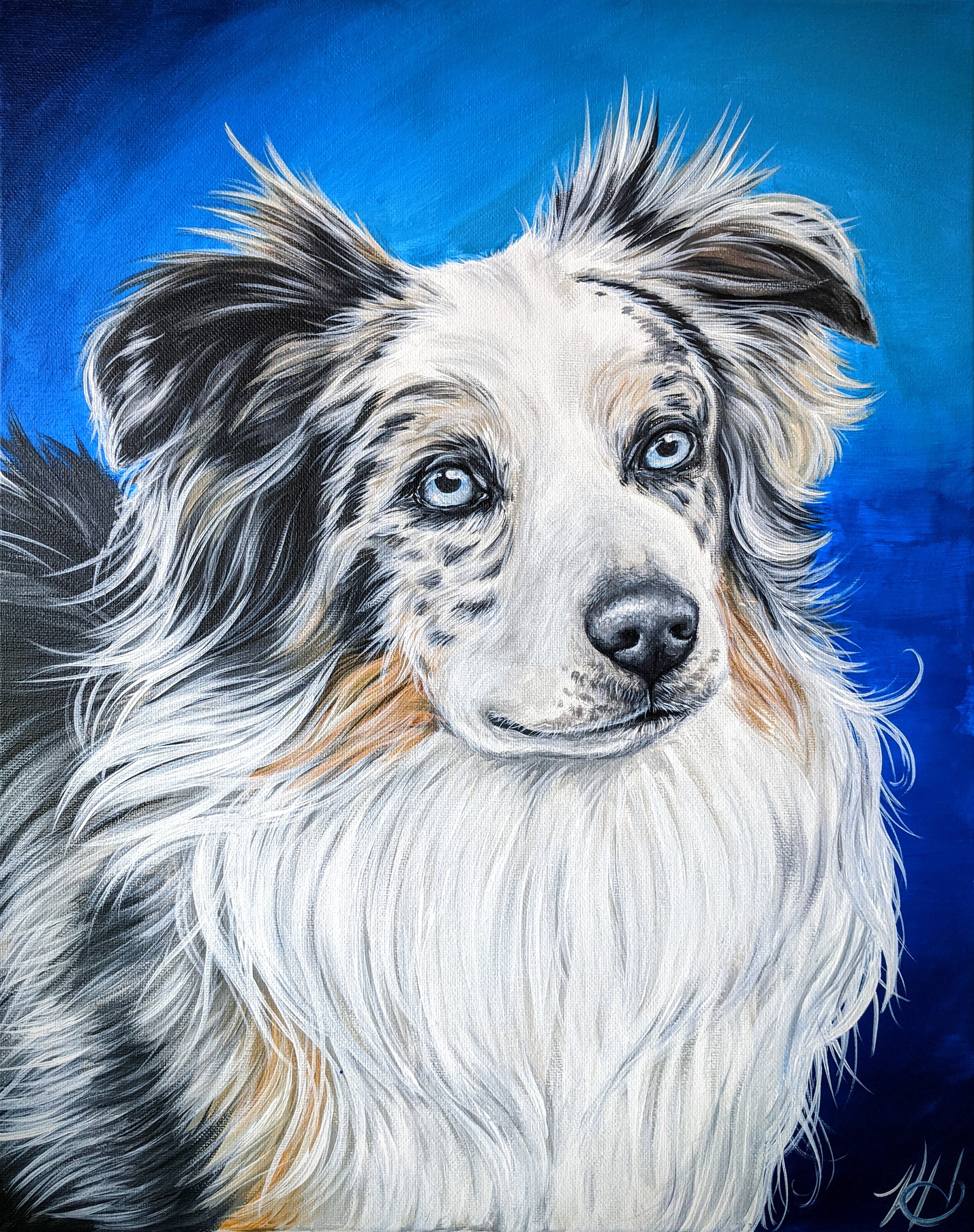 Custom Two Dog Portrait Multi Pet Painting Hand Painted From | Etsy