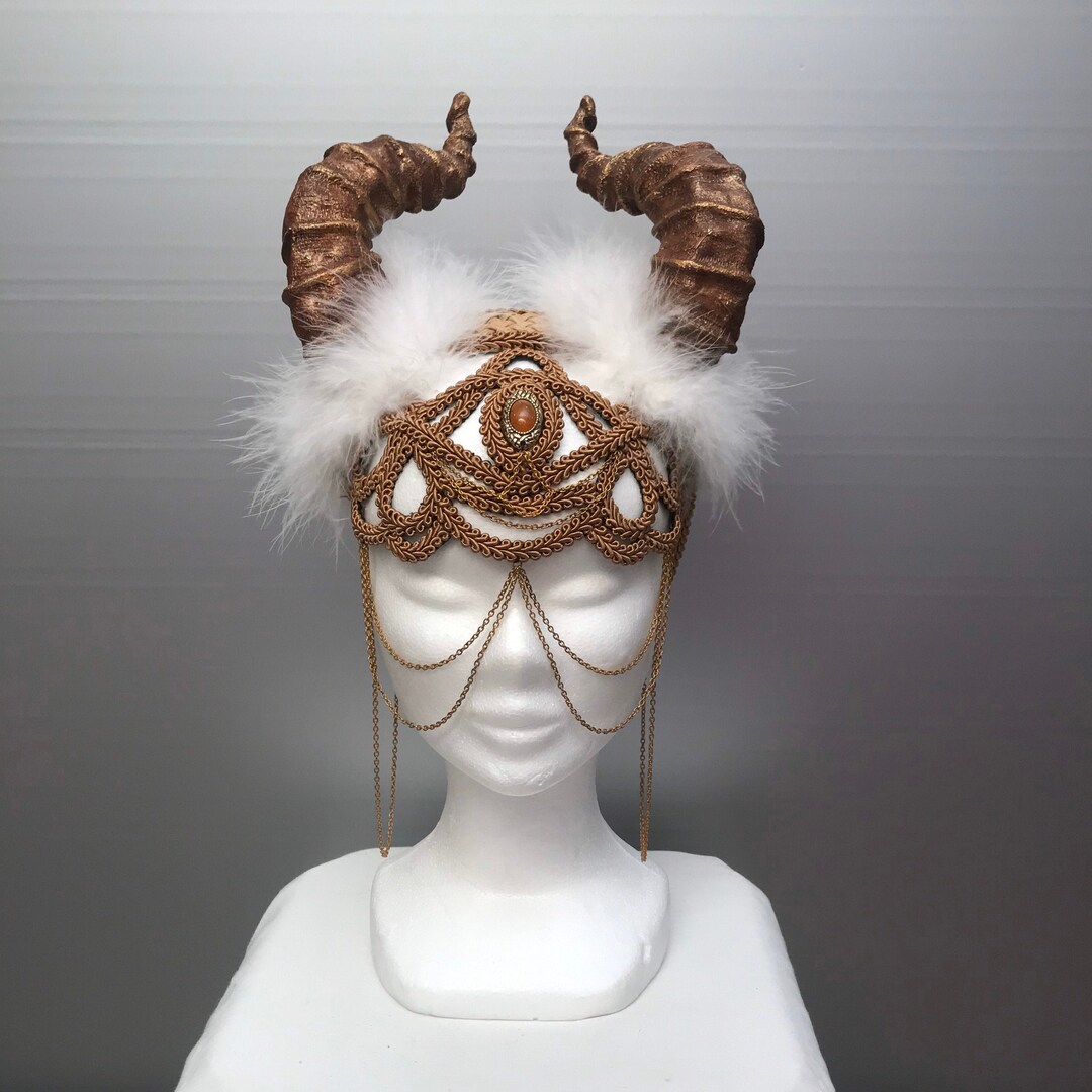 Horned Crown Headdress and Sexy Burlesque Tiara - Etsy