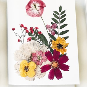 Pressed Flower PRINT Cards - Customizable Greeting Card - Folded ...