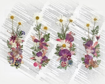 Pressed Flower Bookmarks Clear Laminated Bookmarks Gifts - Etsy