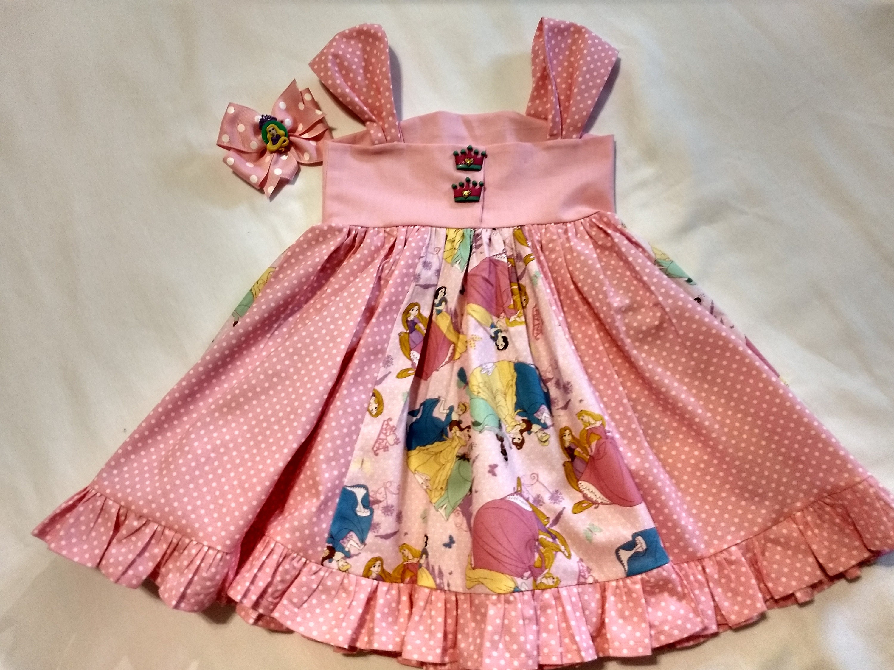 Disney Princesses Twirl Dress & Matching Hairbow - Etsy