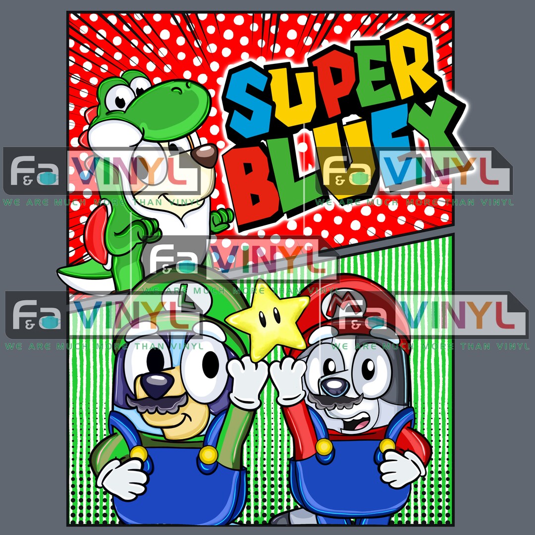 BLUE MARIO (direct to Film) - Etsy