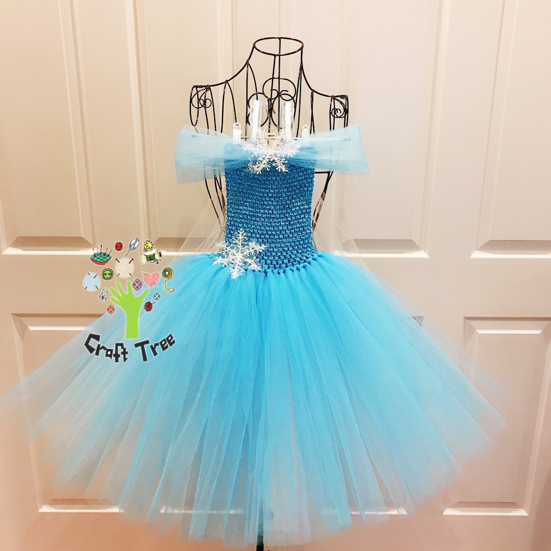 Elsa Frozen Tutu Dress, Glitter Snowflakes, Birthday Party - Etsy