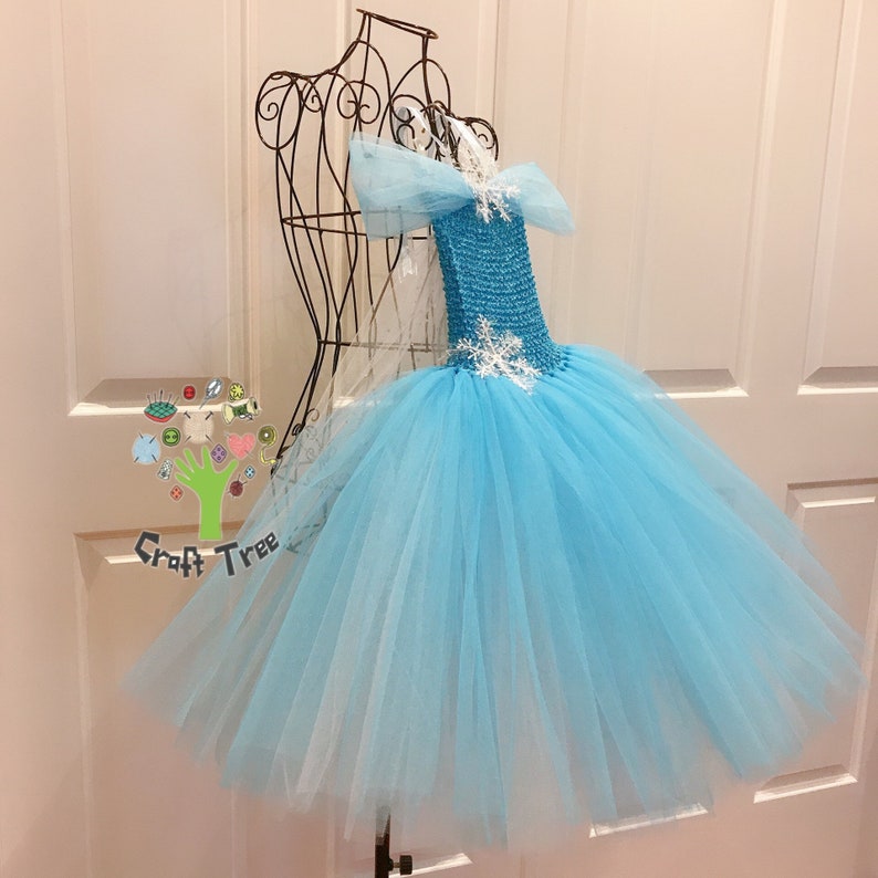 Elsa Frozen Tutu Dress, Glitter Snowflakes, Birthday Party - Etsy