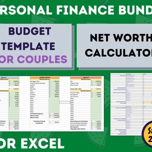 Personal Finance Bundle for COUPLES on Excel Couples Budget | Etsy