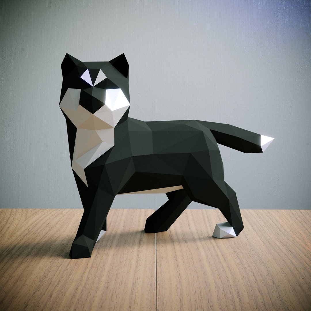 Shiba Inu Papercraft Template, Abstract Low Poly 3D Origami, Home Decor ...
