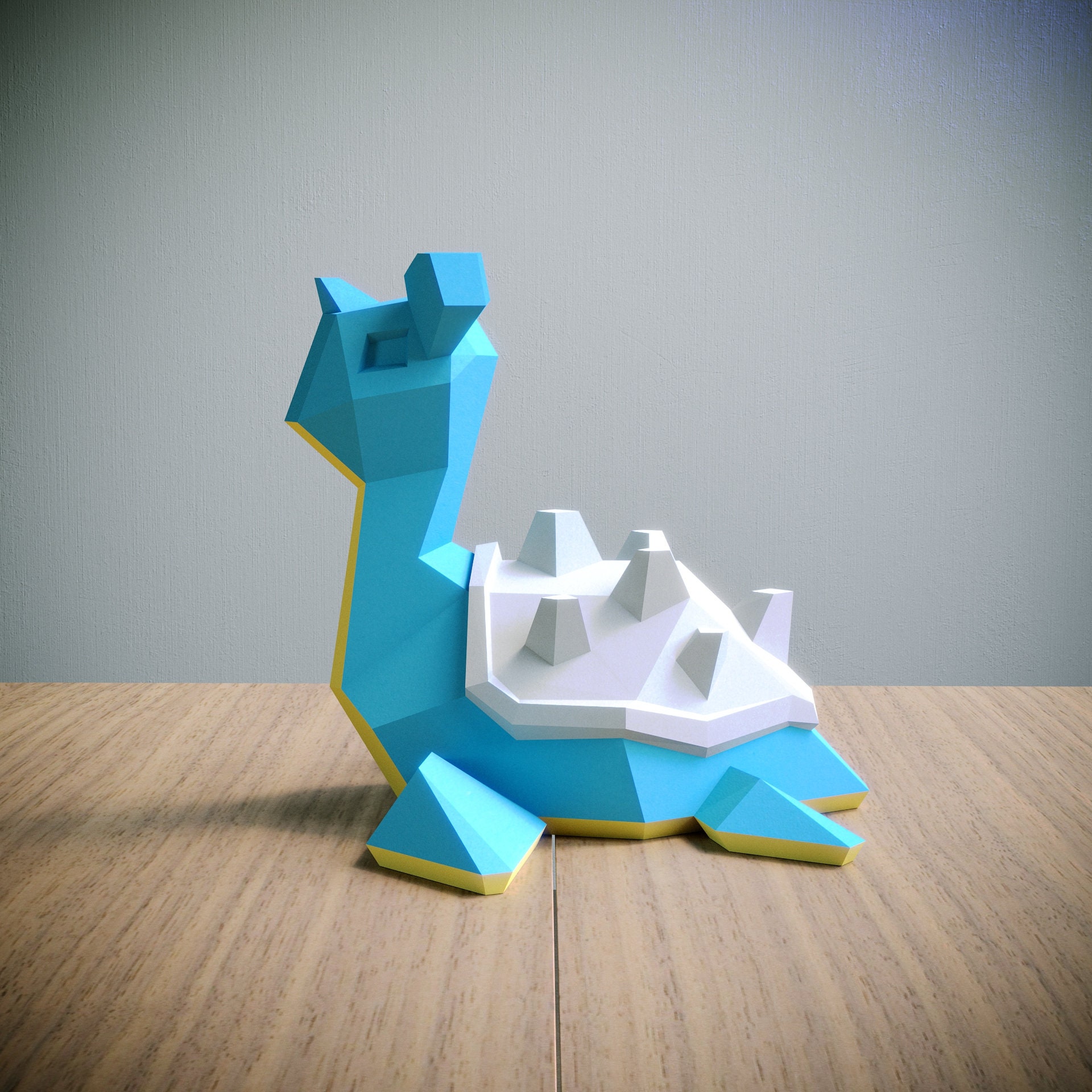Pokémon Lapras Papercraft Template Abstract Low Poly 3D - Etsy Australia