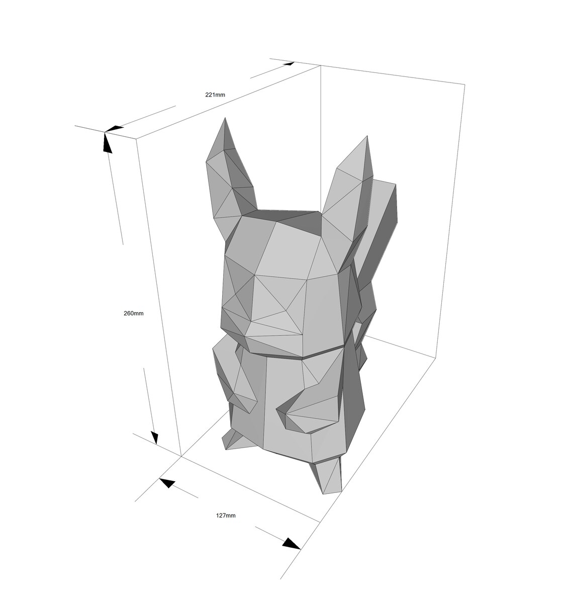 Pokémon Pikachu Papercraft Template Abstract Low Poly 3D - Etsy Australia