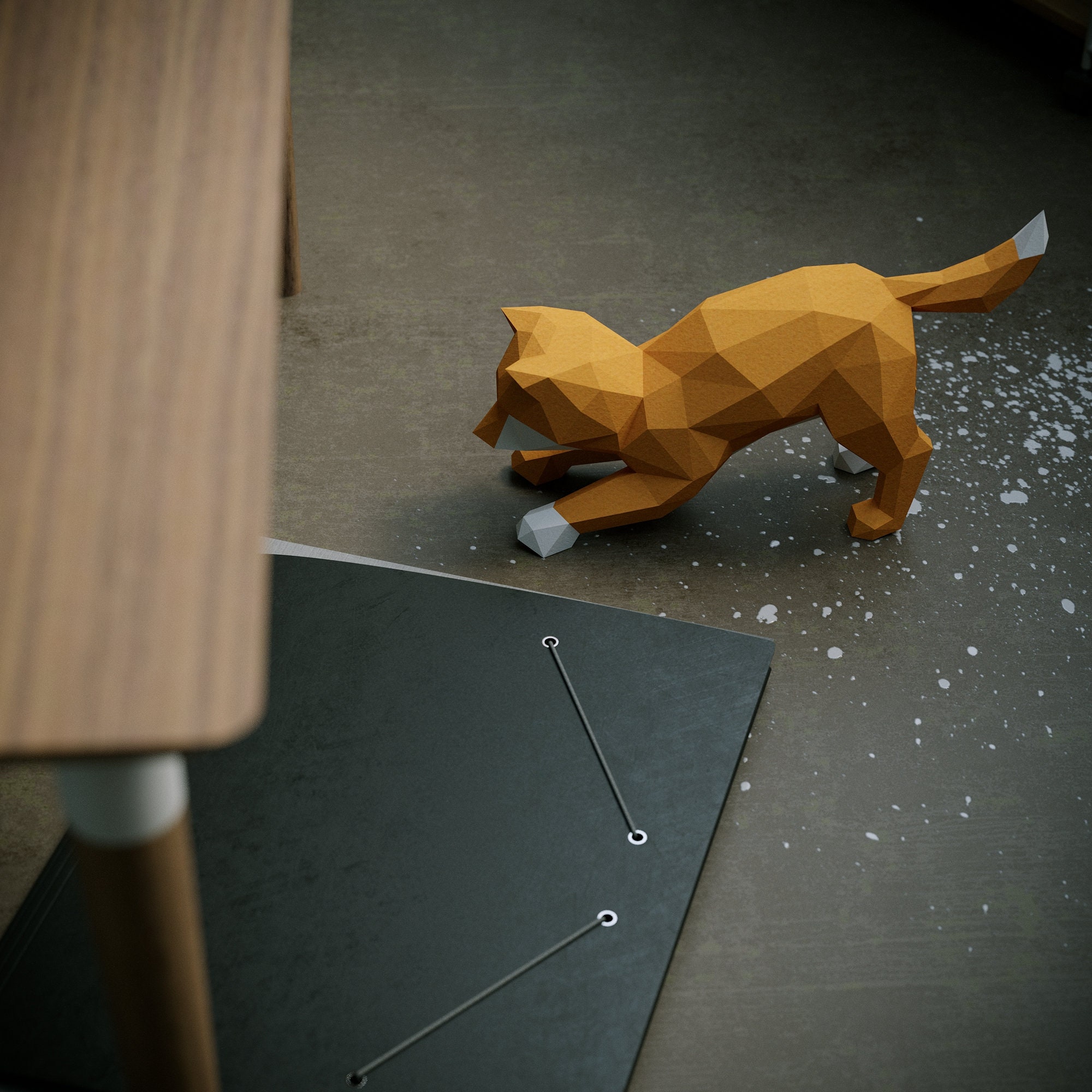 Shiba Inu Papercraft Template Abstract Low Poly 3D Origami - Etsy Canada