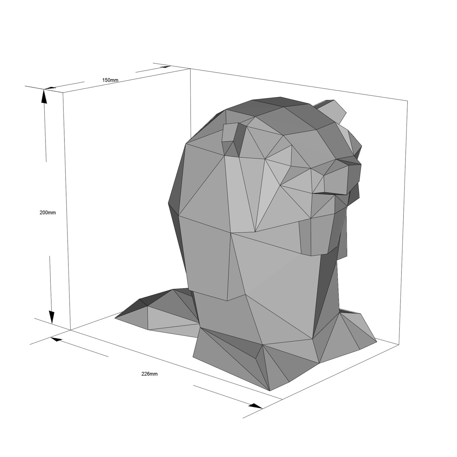 Groundhog Papercraft Template Abstract Low Poly 3D Origami - Etsy