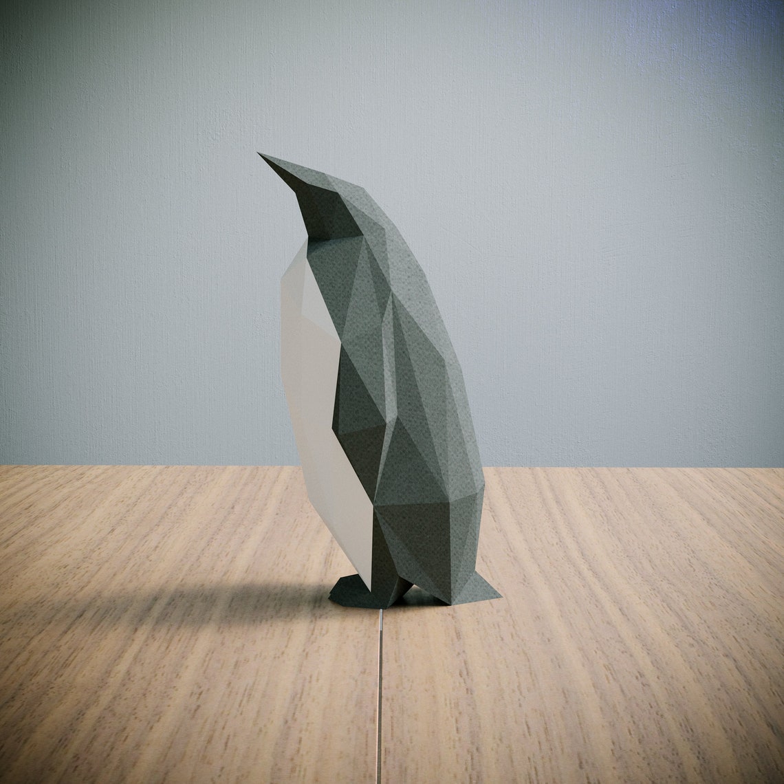 Pingüino Papercraft Plantilla，Abstracto 3D Origami, Decoración del ...
