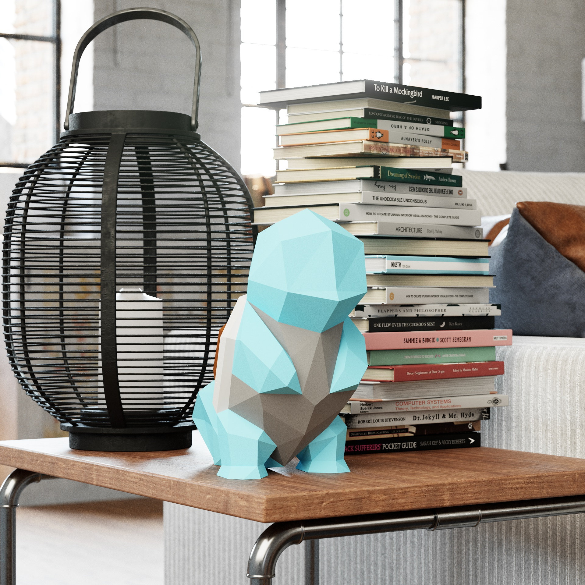 Pokémon Squirtle Papercraft Template Abstract Low Poly 3D - Etsy