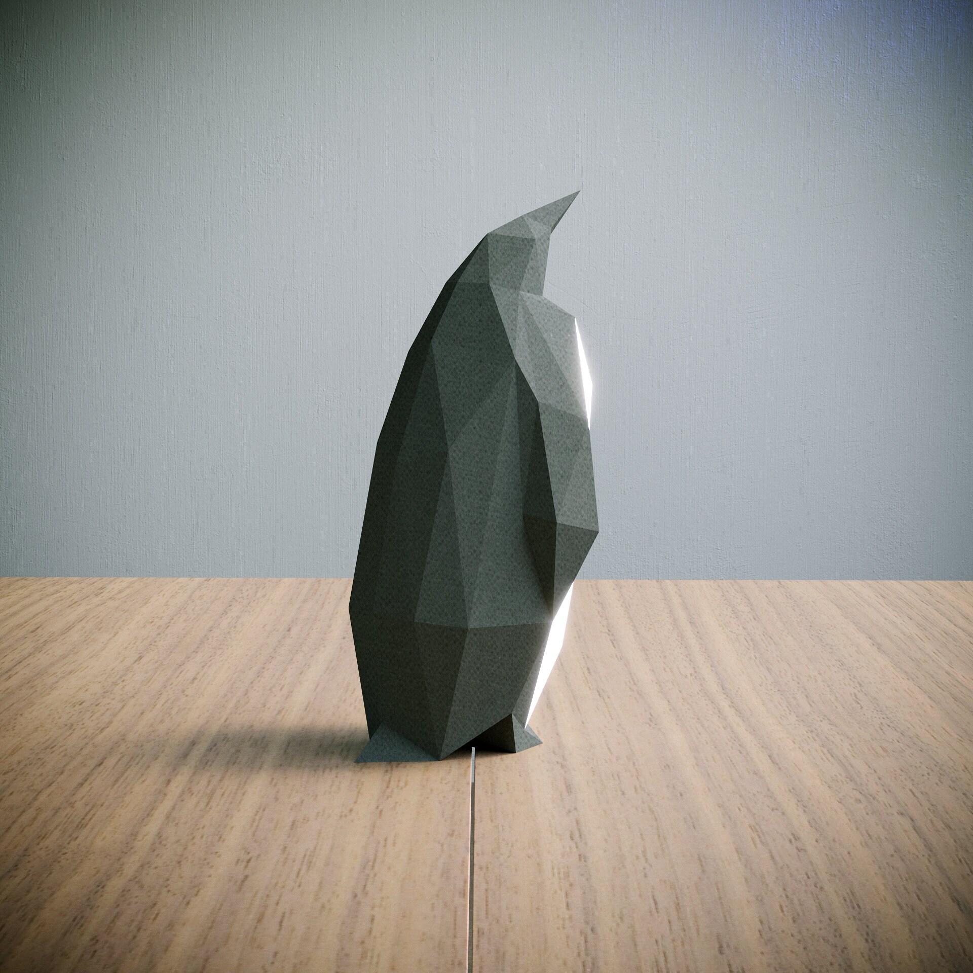 Pingüino Papercraft Plantilla，Abstracto 3D Origami, Decoración del ...