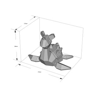 Pokémon Lapras Papercraft Template, Abstract Low Poly 3D Origami, Home ...