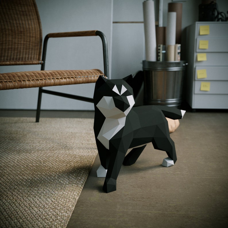 Shiba Inu Papercraft Template Abstract Low Poly 3D Origami - Etsy