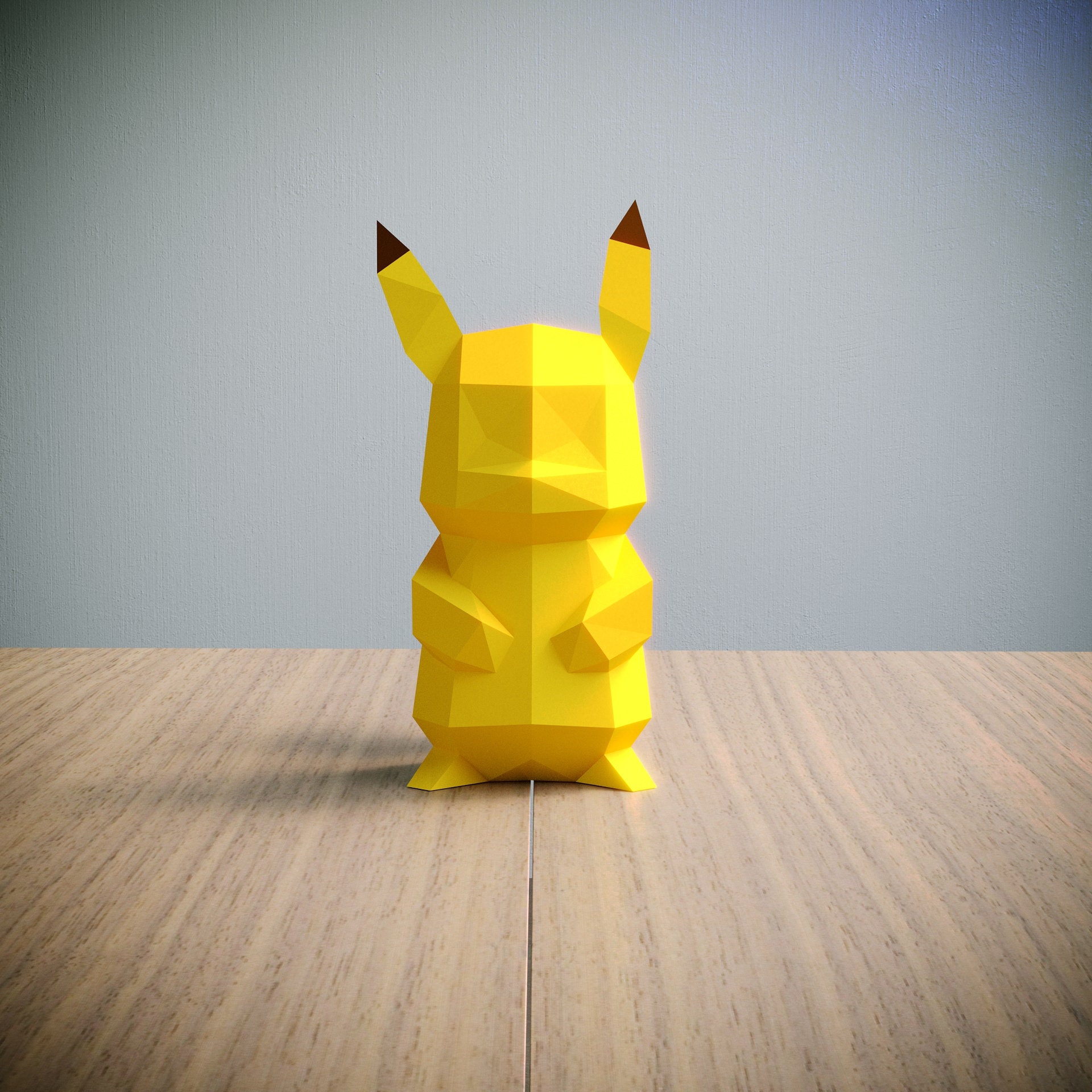 Pokémon Pikachu Papercraft Template Abstract Low Poly 3D - Etsy Australia