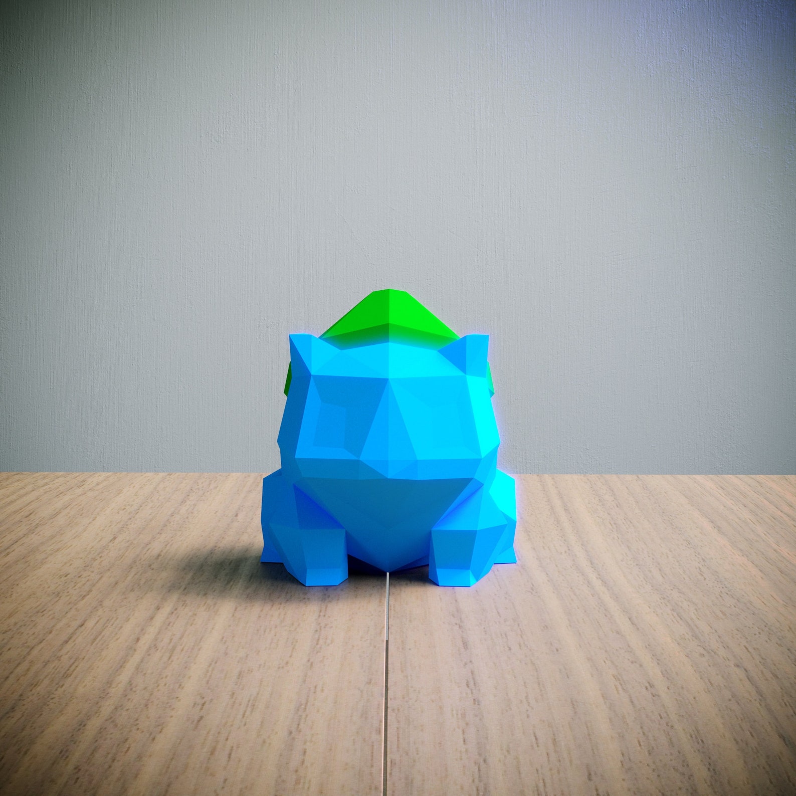 Pokémon Bulbasaur Papercraft Template Abstract Low Poly 3D - Etsy UK