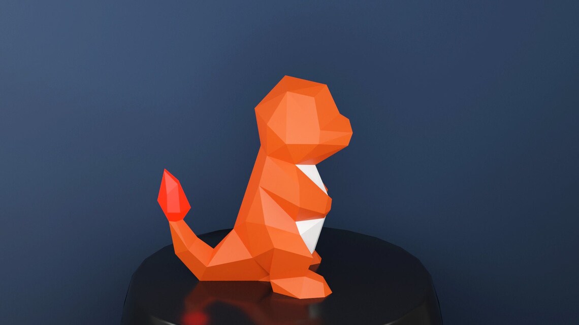 Charmander Papercraft Pokemon Papercraft Decor Home Decor | Etsy