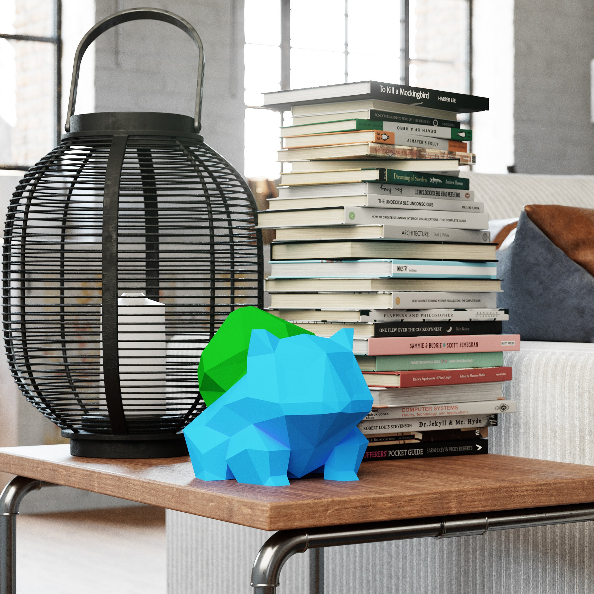 Pokémon Bulbasaur Papercraft Template Abstract Low Poly 3D - Etsy UK